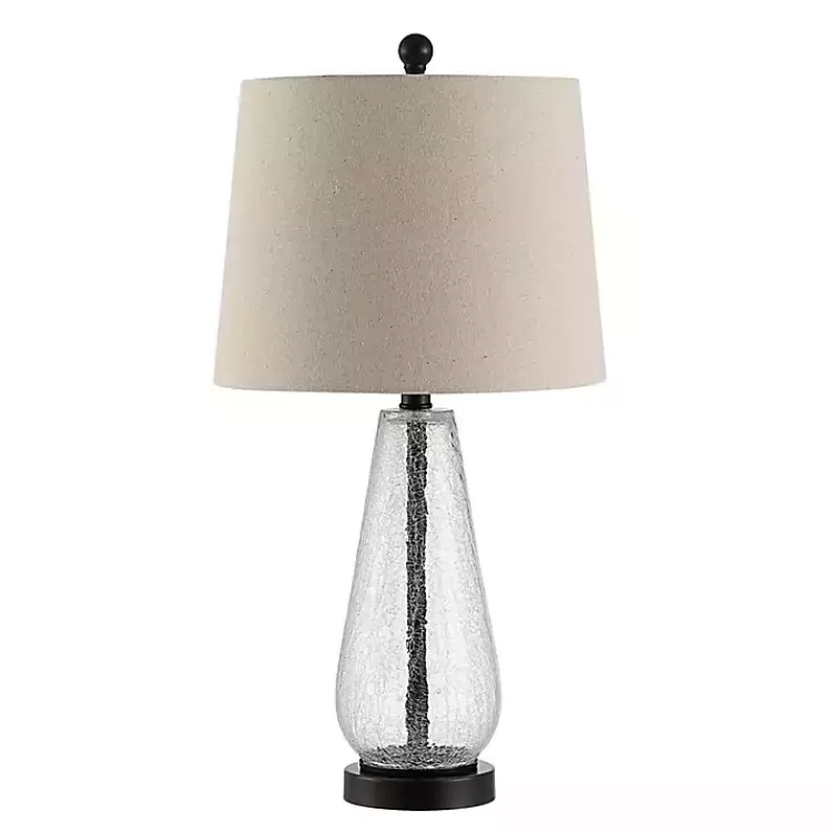 Clear Crackle Glass Bronze Center Table Lamp>Kirklands Home Fashion ...