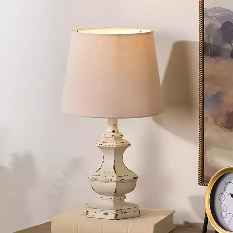 Distressed Cream Sculpted Urn Table Lamp>Kirklands Home Fashion ...
